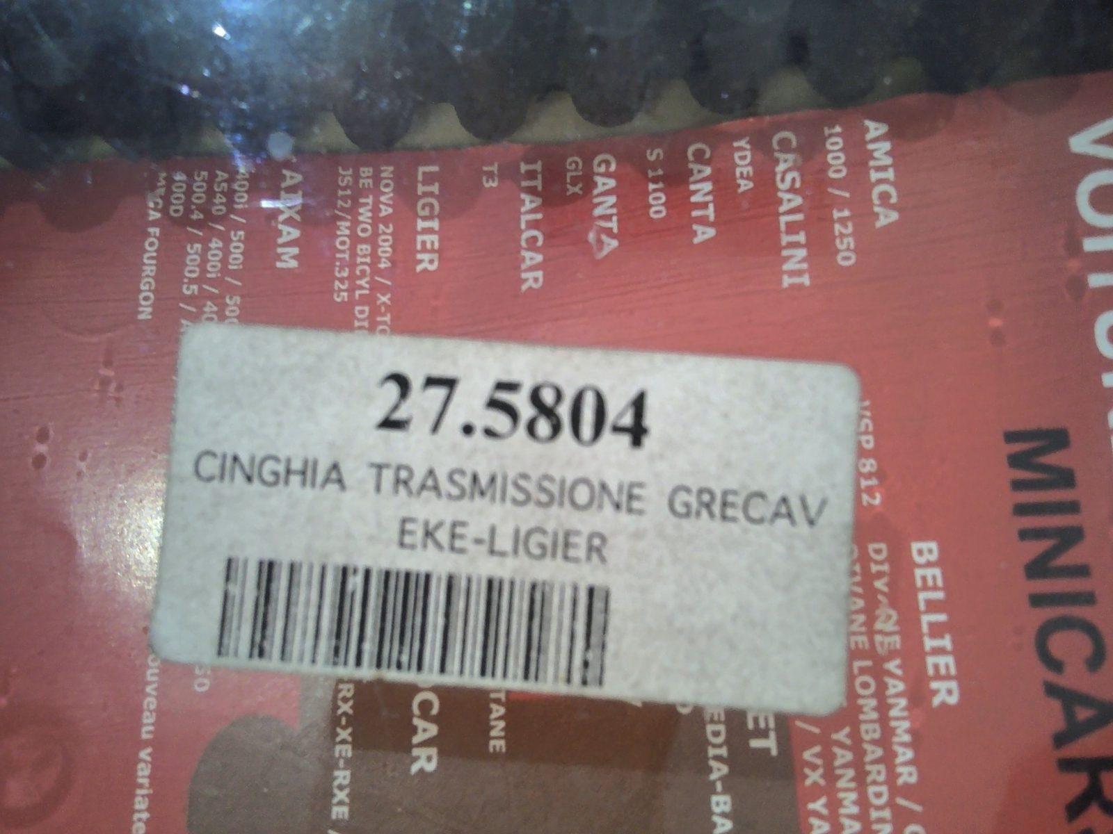 CINGHIA TRASMISSIONE VENTICO GRECAV EKE 27.5804 - NEIROTTI RICAMBI