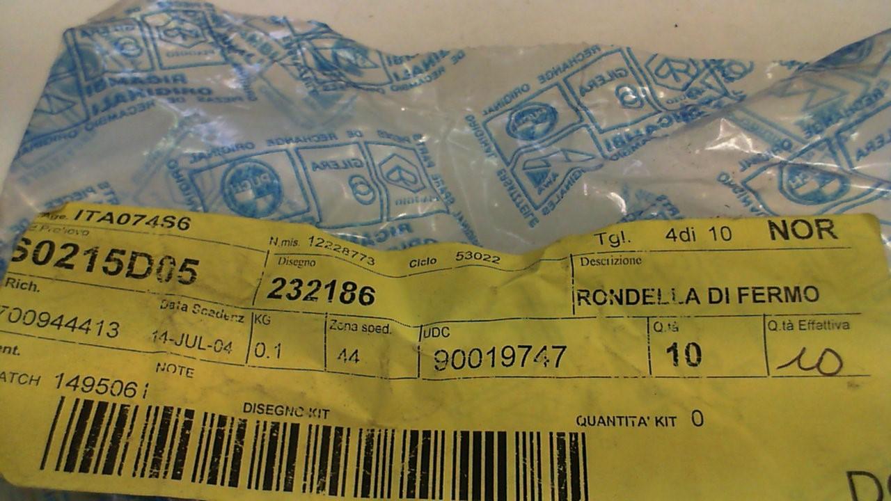 RONDELLA DI FERMO DADO VOLANO APE PIAGGIO 232186 - NEIROTTI RICAMBI