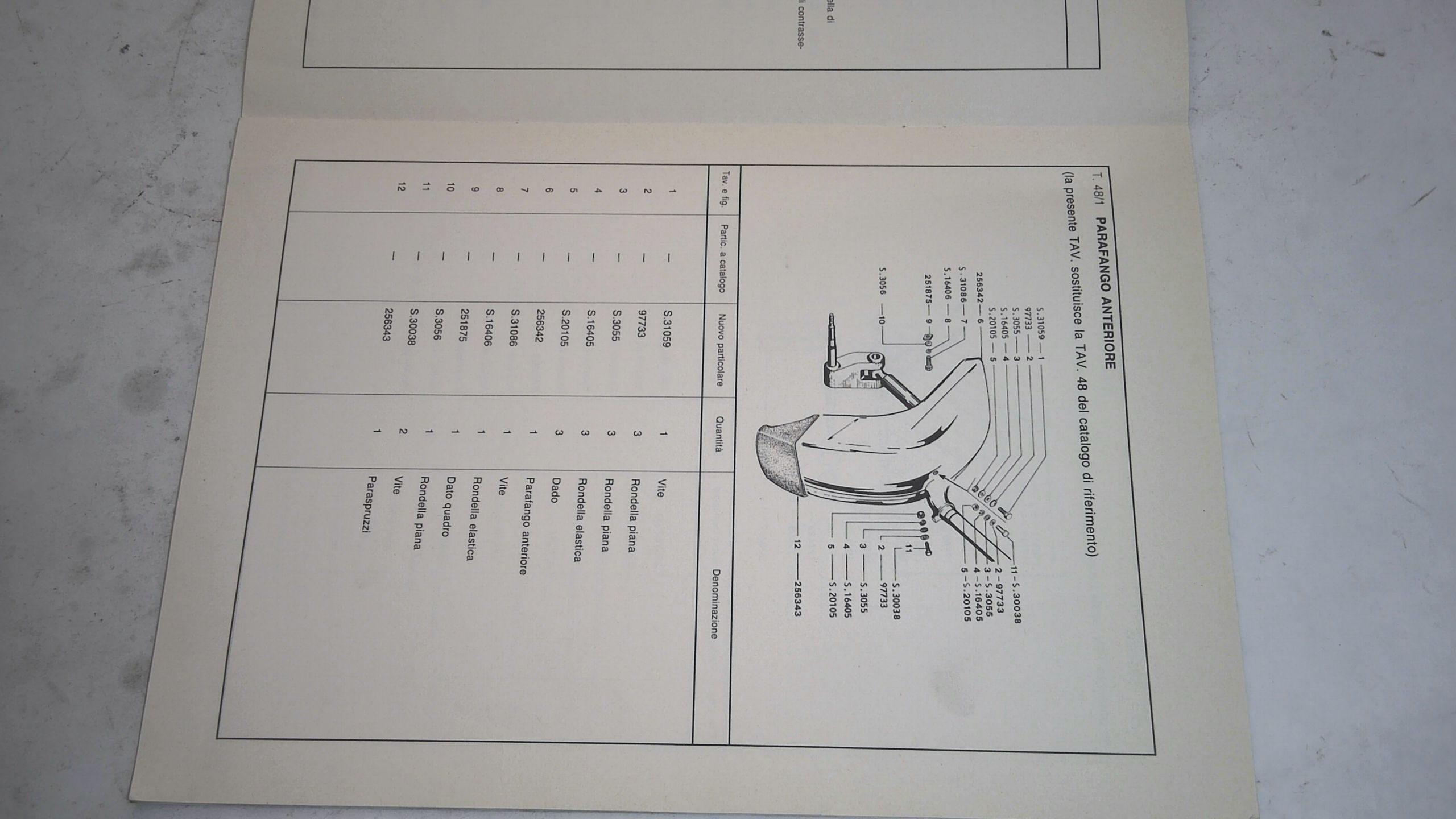 VARIANTE CATALOGO PARTI DI RICAMBIO VESPA PIAGGIO 405175 - NEIROTTI RICAMBI